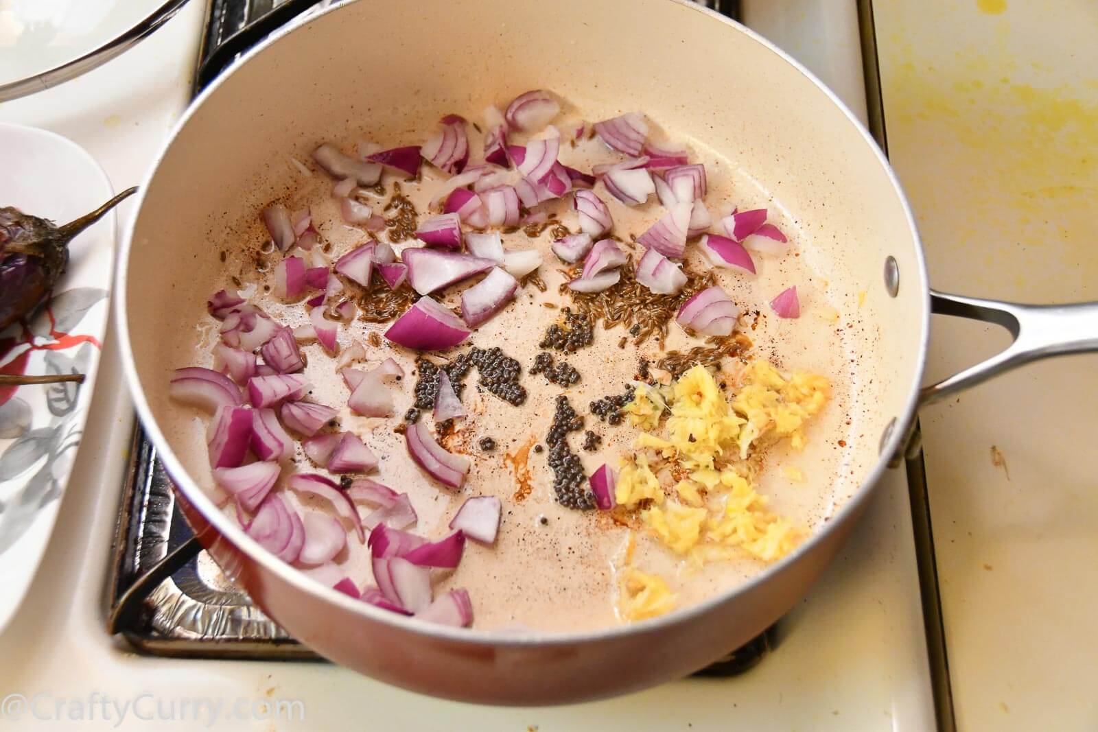 Baghare Baingan Tempered Eggplant Recipe – CraftyCurry.com